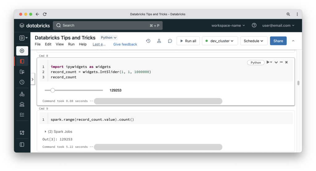 Databricks productivity tips and tricks - Mantel | Make things better