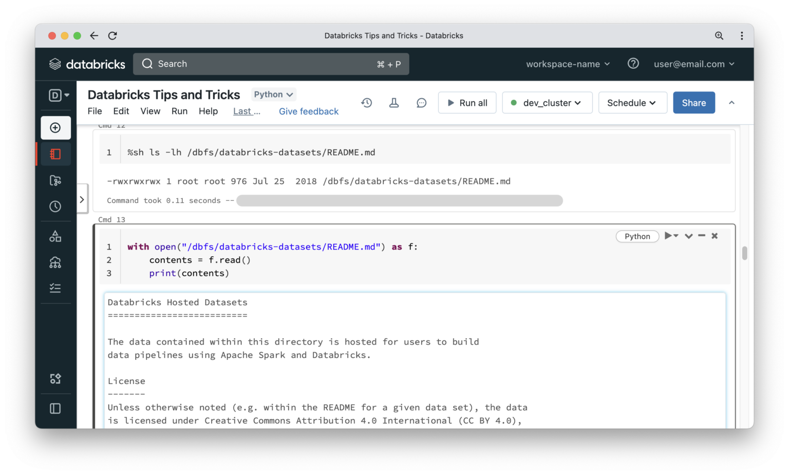 Databricks productivity tips and tricks - Mantel | Make things better