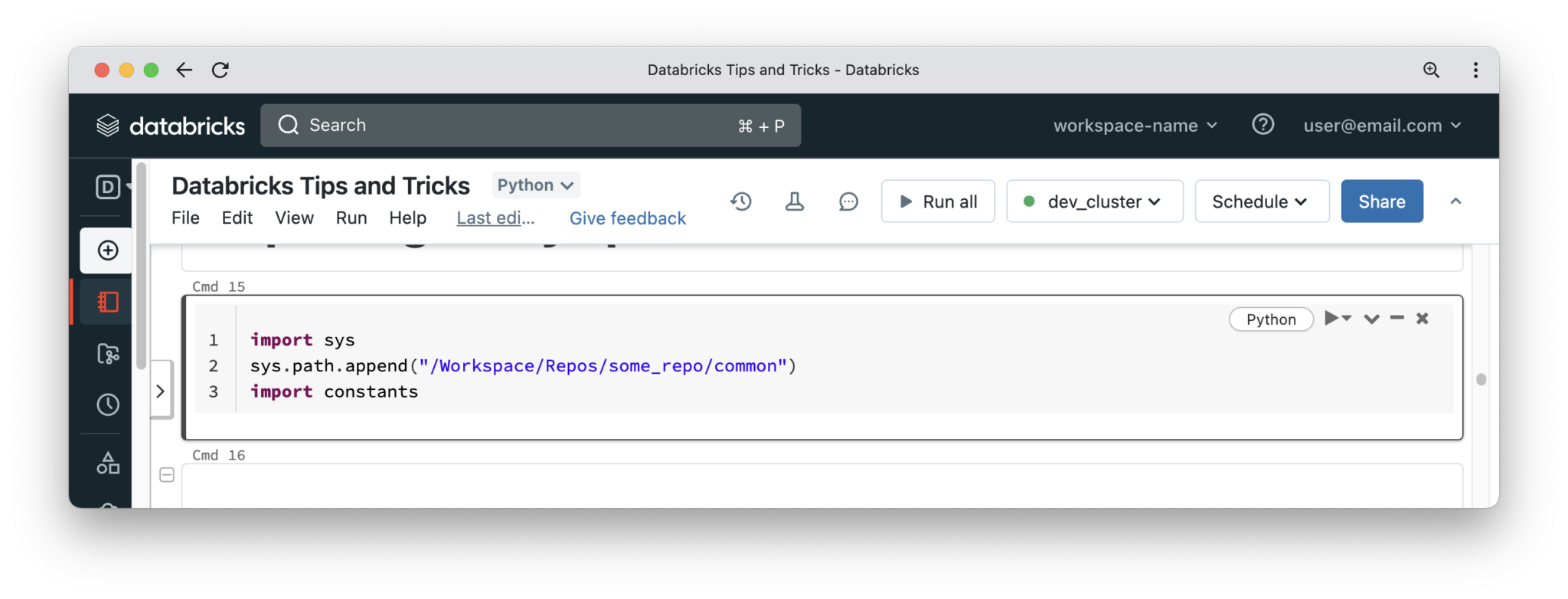 Databricks productivity tips and tricks - Mantel | Make things better
